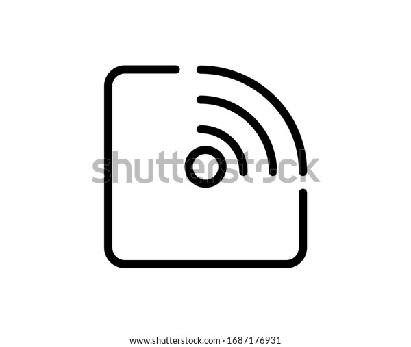 Wireless Line Icon Vector Symbol Trendy Stock Vector (Royalty Free ...