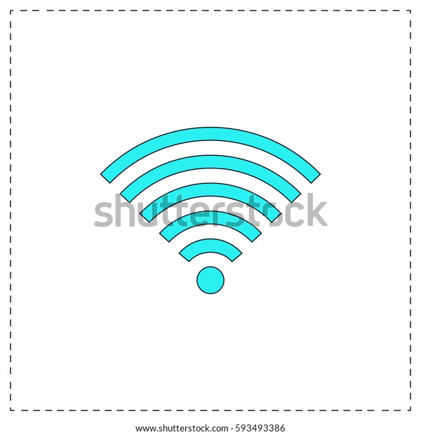Wireless Outline Vector Icon Black Editable Stock Vector (Royalty Free ...