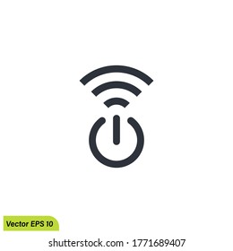 Smart Power Button Icon Vector Isolated Stock Vector (Royalty Free ...