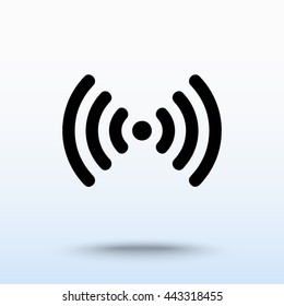 Wireless Sign Icon Vector Illustration Flat Stock Vector (Royalty Free ...