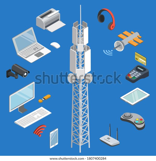 Wireless Technology Telecommunication Wireless Infographic Connection ...
