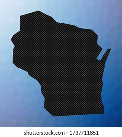 Wisconsin Geometric Map Stencil Shape Wisconsin Stock Vector (Royalty ...