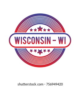 Wisconsin Wi Vector Badge Stock Vector (Royalty Free) 756949420 ...