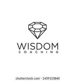 Wisdom Coaching Logo Owl Emblem: vector de stock (libre de regalías ...
