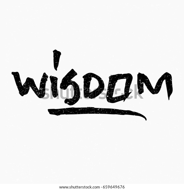 Wisdom Ink Hand Lettering Modern Brush Stock Vector (Royalty Free ...