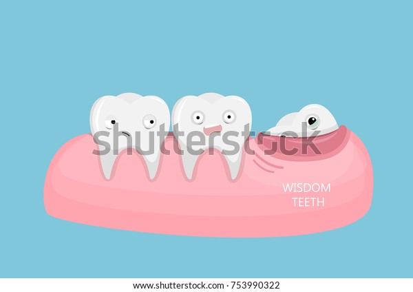 Wisdom Teeth Illustration Funny Cartoon Teeth Stock Vector (Royalty ...
