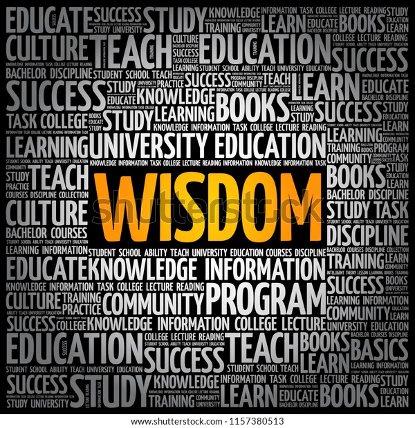 Wisdom Word Cloud Collage Education Concept Stock Vector (Royalty Free ...