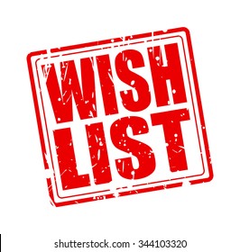 Wish List Red Stamp Text On Stock Vector (Royalty Free) 344103320 ...