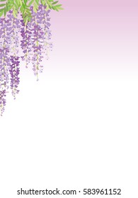 Wisteria Flower Vine Background Stock Vector (Royalty Free) 583961152 ...