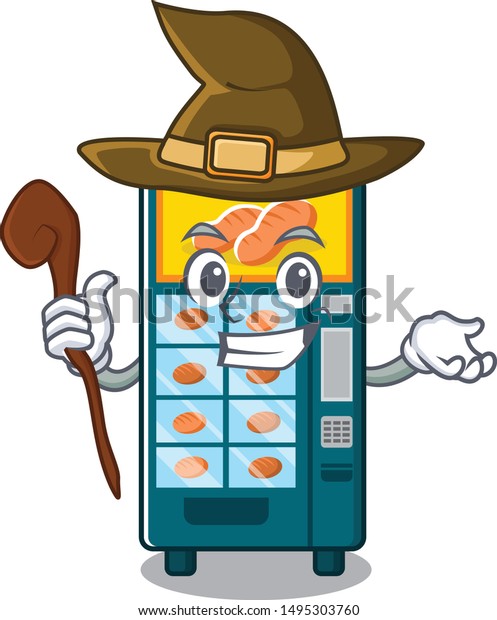 Witch Bakery Vending Machine Mascot Stock Vector (Royalty Free ...