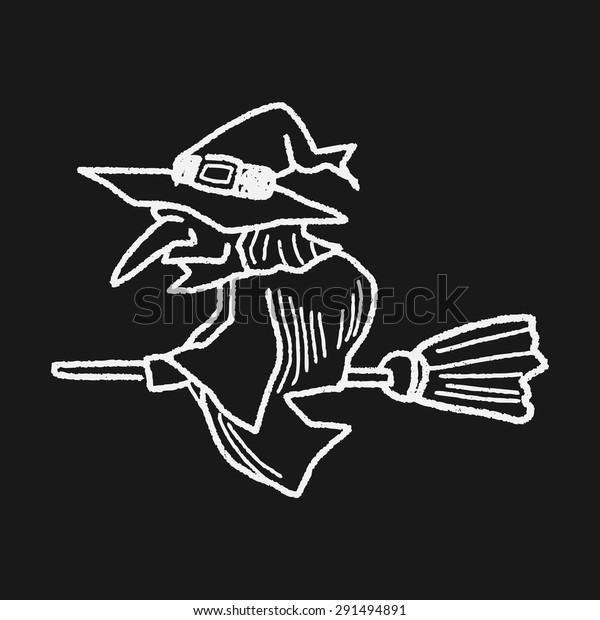 Witch Doodle Stock Vector (Royalty Free) 291494891 | Shutterstock