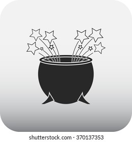 Witch Magic Cauldron Simple Icon On Stock Vector (Royalty Free ...