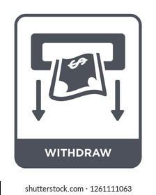 Withdraw Icon Vector On White Background Stock Vector (Royalty Free ...