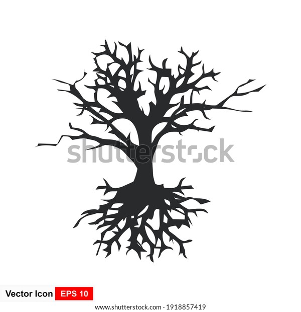 Wither Tree Roots Vector Illustration Molt Stock Vector (Royalty Free ...