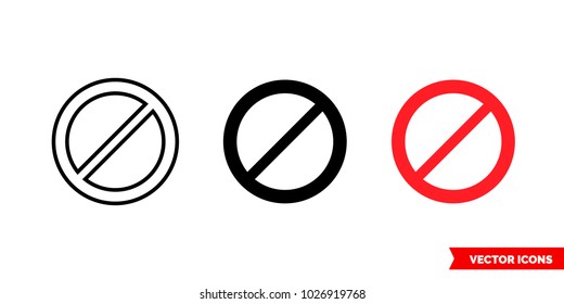 Without Symbol Icon 3 Types Color Stock Vector (Royalty Free) 1026919768