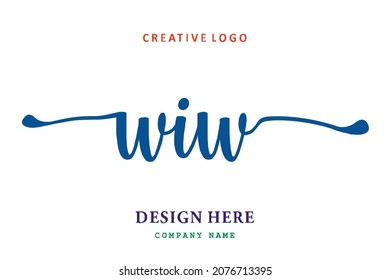 Wiw Lettering Logo Simple Easy Understand Stock Vector (Royalty Free ...