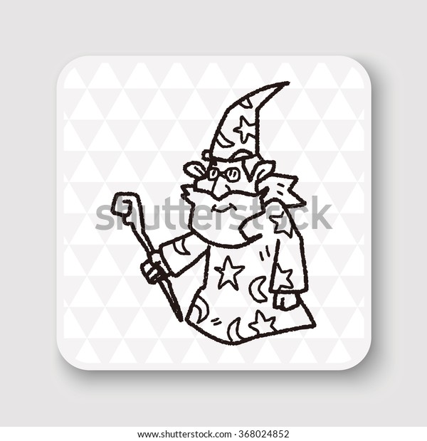 Wizard Doodle Stock Vector (Royalty Free) 368024852 | Shutterstock