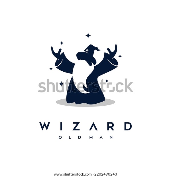 Wizard Magician Logo Design Illustrations Vector Stock Vector (Royalty ...