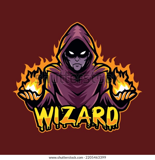 Wizard Mascot Gaming Logo Illustration Stock Vector (Royalty Free ...