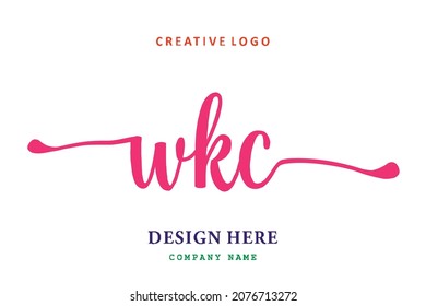 Wkc Lettering Logo Simple Easy Understand Stock Vector (Royalty Free ...
