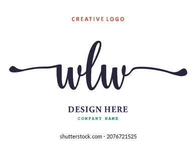 Wlw Lettering Logo Simple Easy Understand Stock Vector (Royalty Free ...