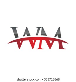 Wm Initial Company Red Swoosh Logo Stock Vector (Royalty Free ...