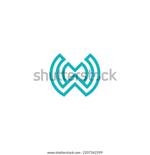 Wm Initials Logo Icon Graphic Designer Stock Vector (Royalty Free ...