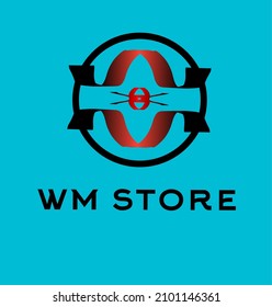 Wm Logo Design Creative Modern Wm Stock Vector (Royalty Free ...