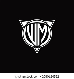 Wm Logo Monogram Isolated Circle Shape Stock Vector (Royalty Free ...