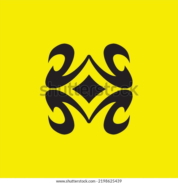 Wm Tribal Letter Logo Vector Image Stock Vector (Royalty Free ...
