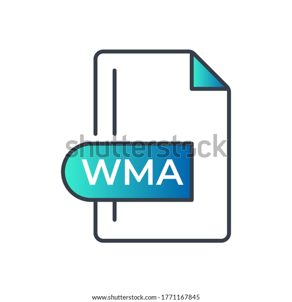 Wma File Format Icon Wma Extension Stock Vector (Royalty Free ...