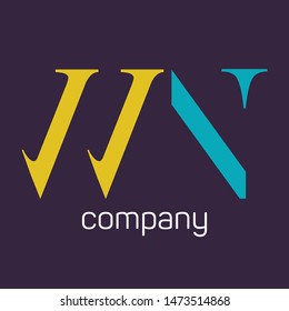 Wn Logo Design Company Logo Monogram Stock Vector (Royalty Free ...