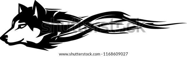 Wolf Comet Head Abstract Illustration Symbol Stock Vector (Royalty Free ...