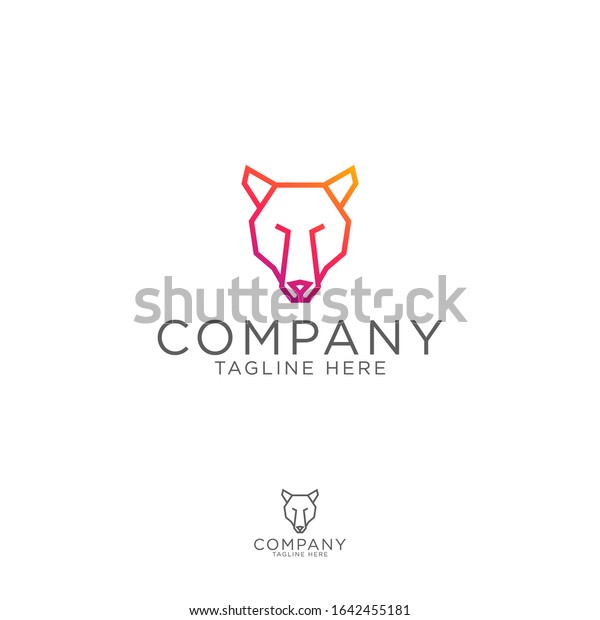 Wolf Head Logo Design Emblem Vector Stock Vector (Royalty Free ...