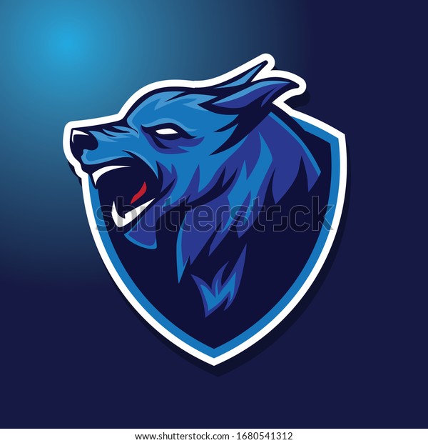 Wolf Head Mascot Esports Stock Vector (Royalty Free) 1680541312 ...