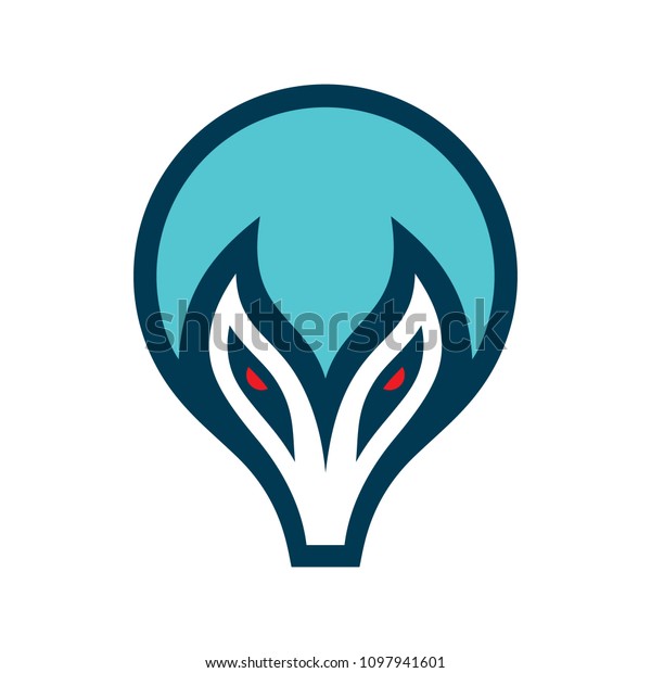 Wolf Head Sign Stock Vector (Royalty Free) 1097941601