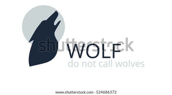 Wolf Howling Moon Vector Logo Stock Vector (Royalty Free) 524686372 ...