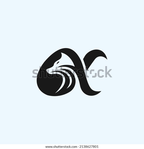 Wolf Logo Alpha Icon Vector Silhouette Stock Vector (Royalty Free ...