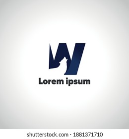 Wolf Logo Concept Letter W Monogram Stock Vector (Royalty Free ...
