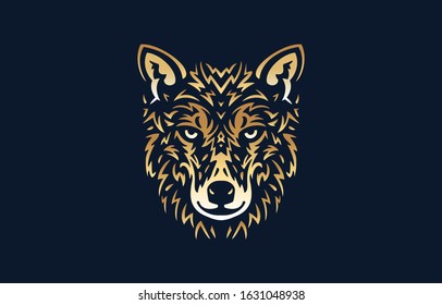 Gold wolf logo Images, Stock Photos & Vectors | Shutterstock