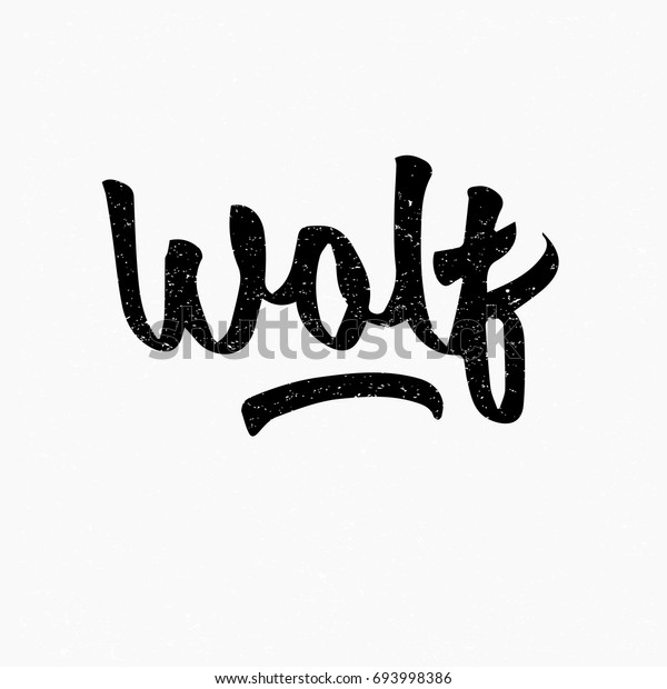 Wolf Logo Ink Hand Lettering Modern: เวกเตอร์สต็อก (ปลอดค่าลิขสิทธิ์ ...