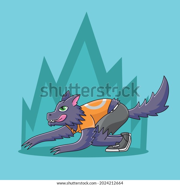 Wolf Man Ready Hunt Illustration Stock Vector (Royalty Free) 2024212664 ...