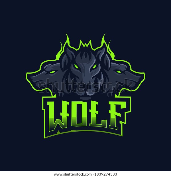 Wolf Mascot Logo Design Three Black Stock Vector (Royalty Free ...