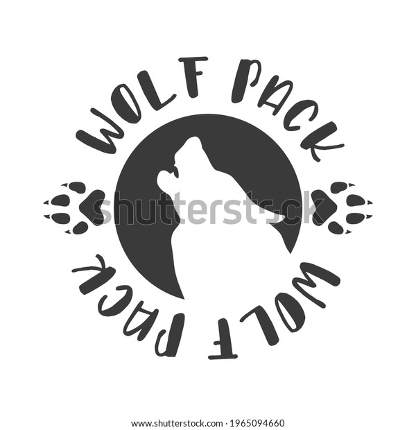 Wolf Pack Illustration Badge Sign Vector Stock Vector (Royalty Free ...