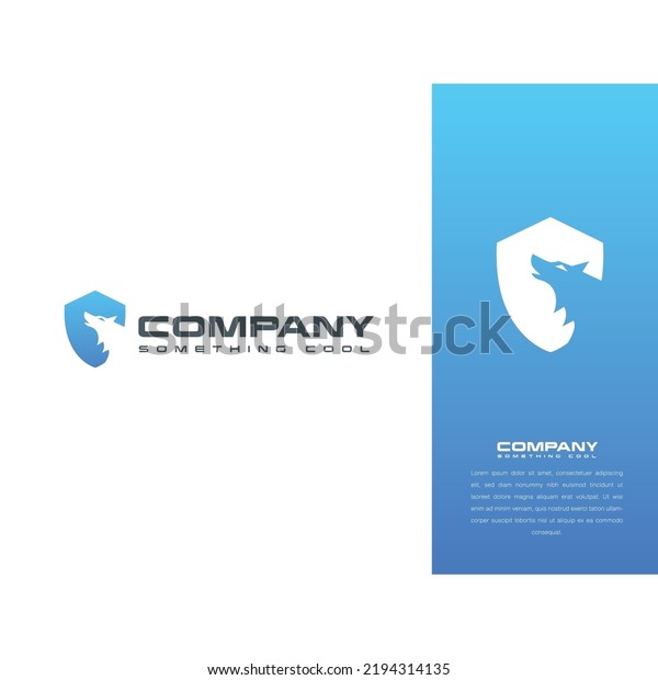 Wolf Security Company Logo Design Stock Vector (Royalty Free ...