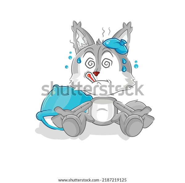Wolf Sick Vector Cartoon Character: เวกเตอร์สต็อก (ปลอดค่าลิขสิทธิ์ ...