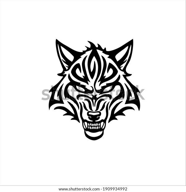 Wolf Symbol Logo Tattoo Design Vector: เวกเตอร์สต็อก (ปลอดค่าลิขสิทธิ์ ...