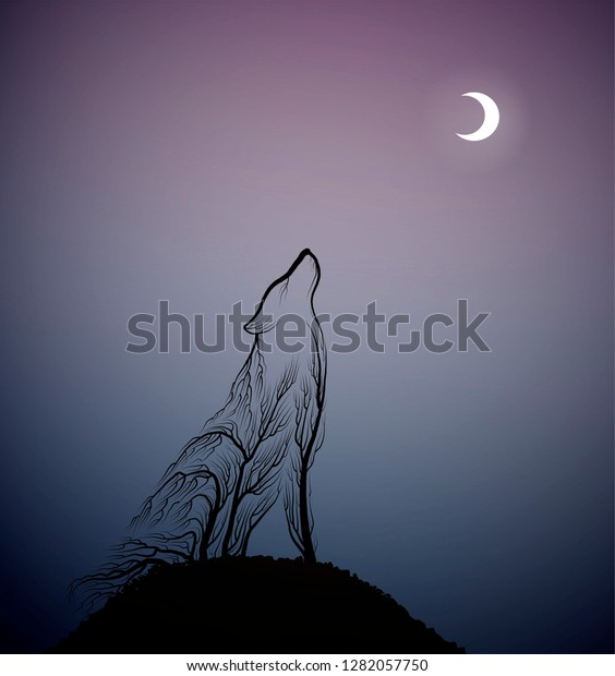 Wolves Extinction Concept Spirit Dying Wolf Stock Vector (Royalty Free ...
