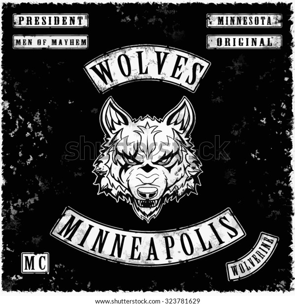wolves gang leather jacket tee shirt graphic design