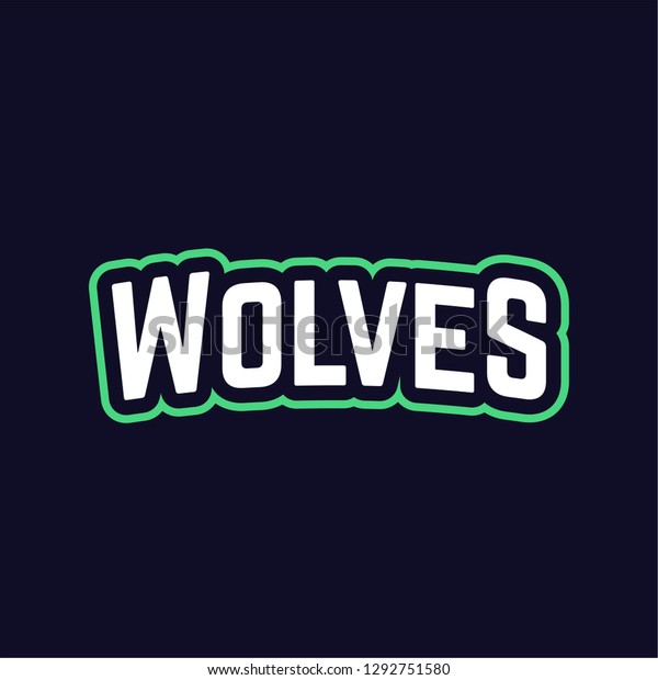 Wolves Text Mascot Logo Gaming Vector Stock Vector (Royalty Free ...